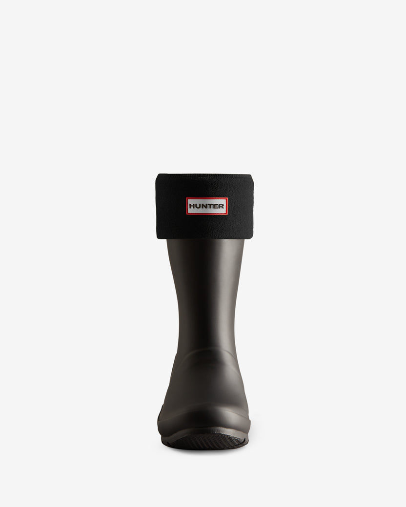 Black Recycled Fleece Cuff Short Boot Socks – Hunter Boots UK