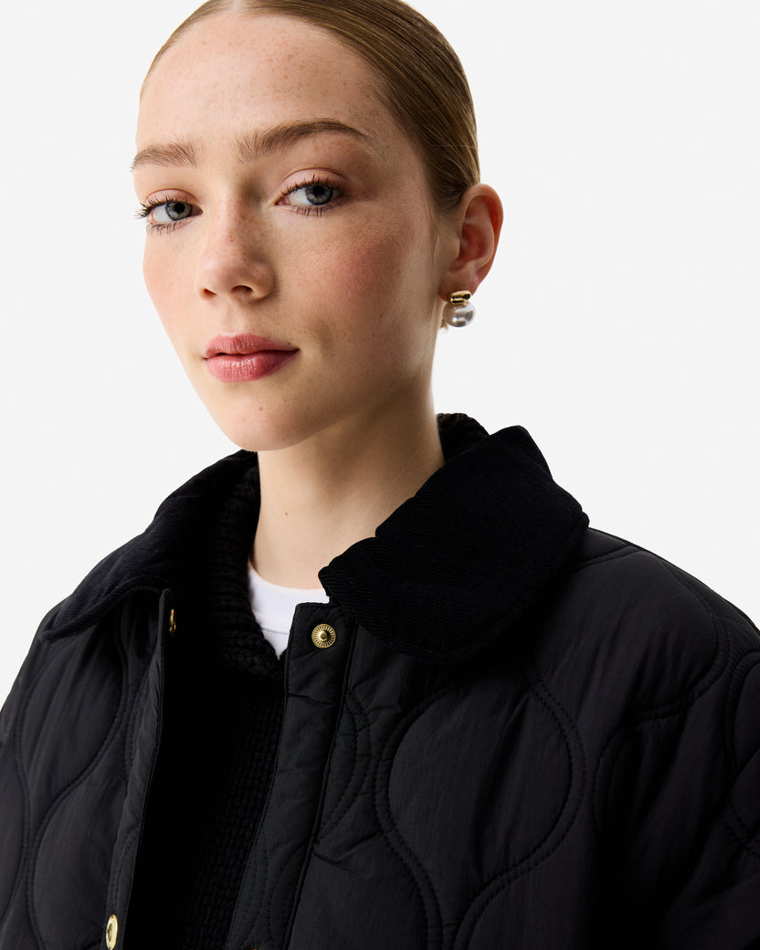 Women's Black Witton Quilted Shacket – Hunter Boots UK