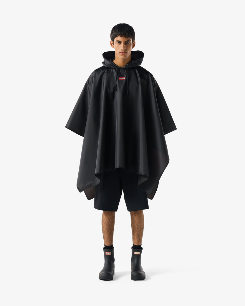 Unisex Black Packable Poncho – Hunter Boots UK