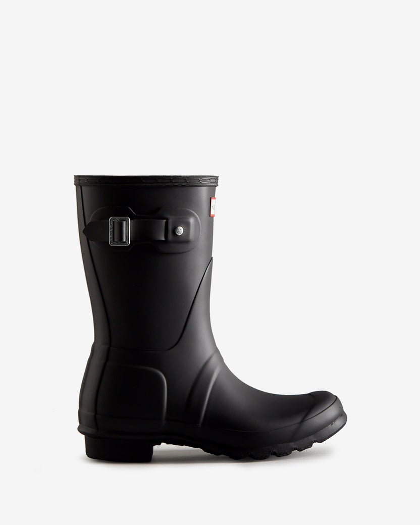 Women's Black Original Short Wellington Boot – Hunter Boots UK