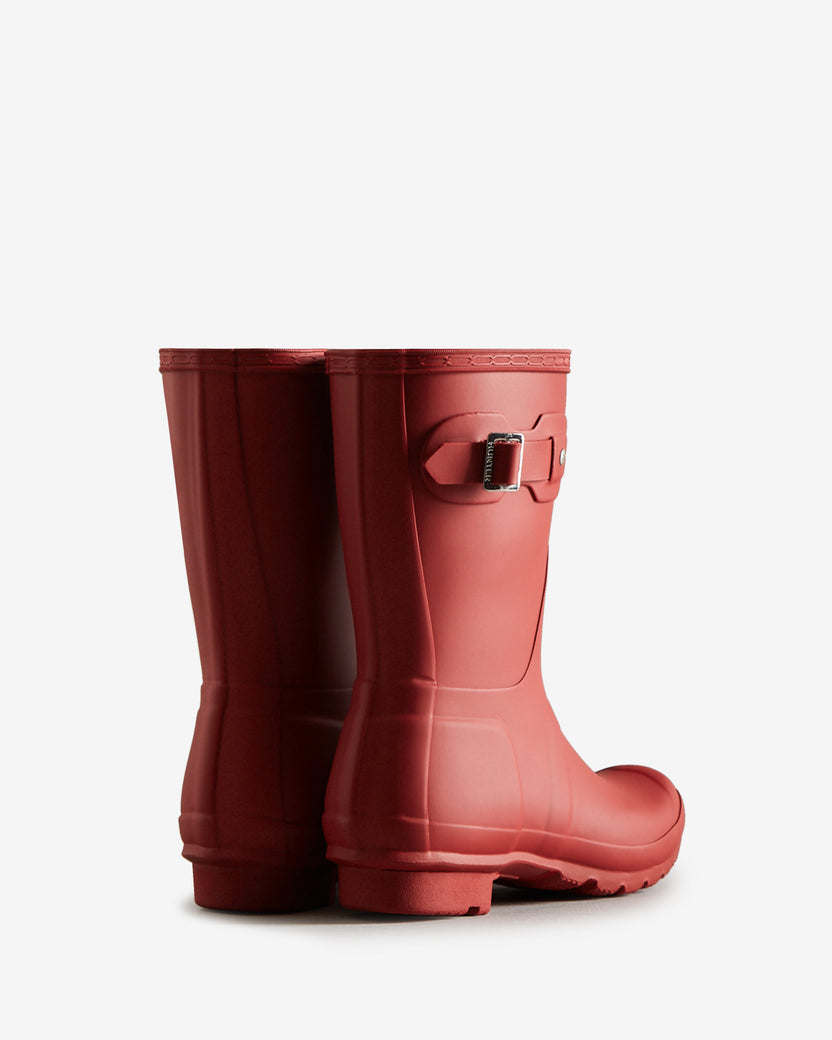 Women's Military Red Original Short Wellington Boot – Hunter Boots UK