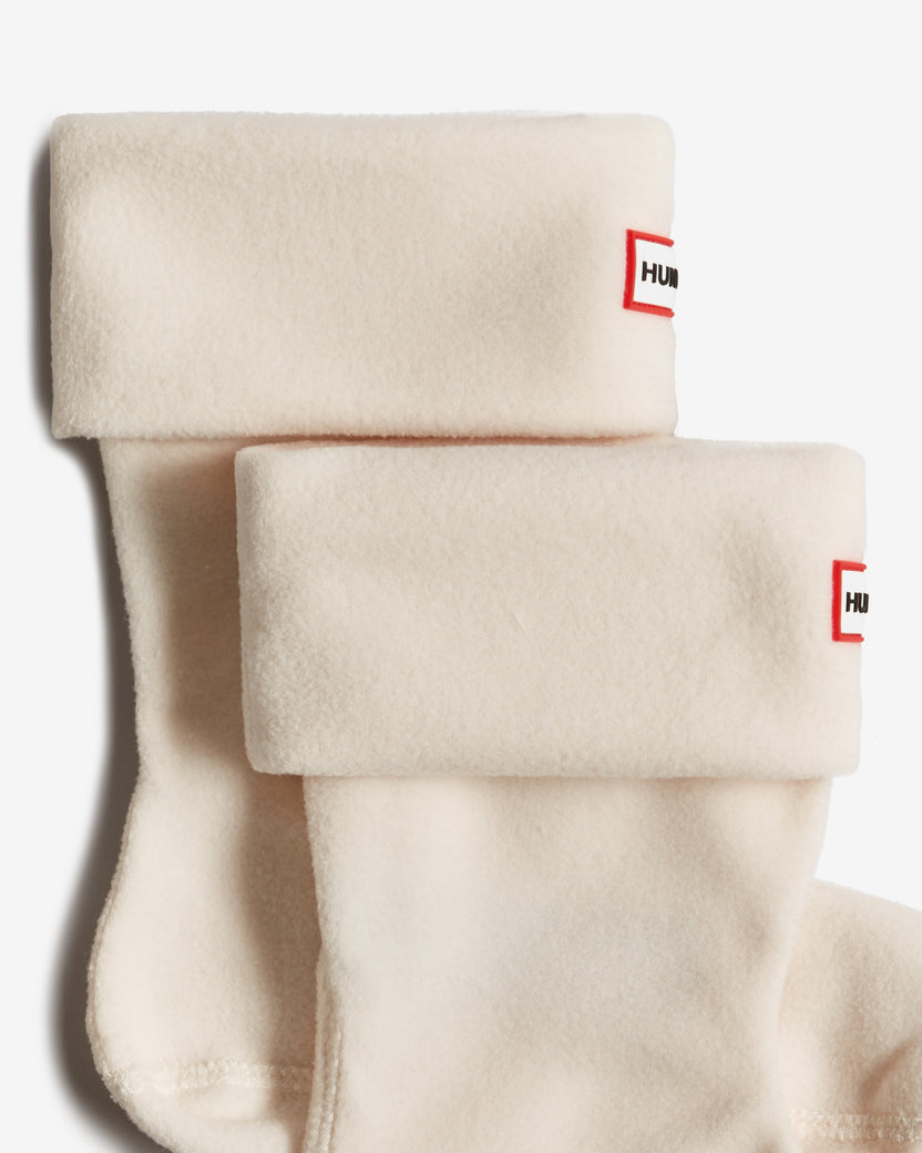 White Recycled Fleece Cuff Short Boot Socks – Hunter Boots UK