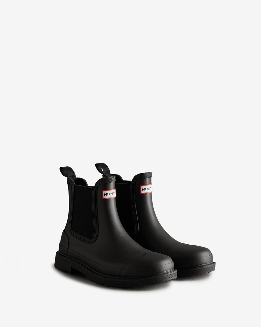 Women's Black Commando Chelsea Boot – Hunter Boots UK