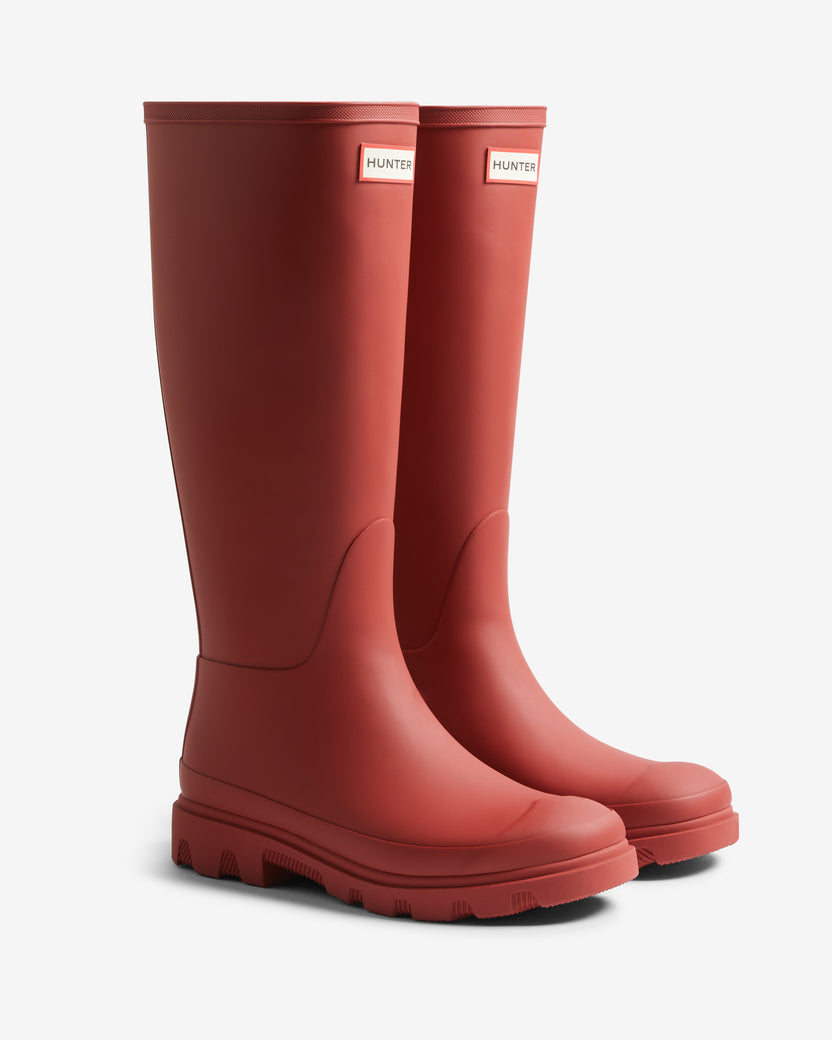 Unisex Military Red Downpour Tall Wellington Boot – Hunter Boots UK